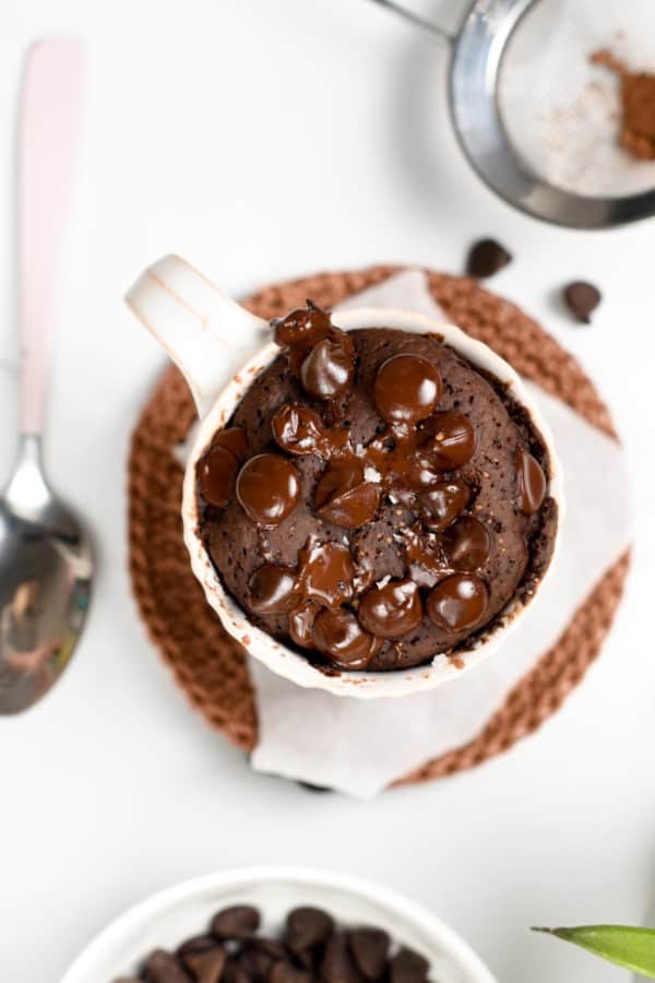 Gooey Chocolate Mug Cake (Vegan) - The Conscious Plant Kitchen