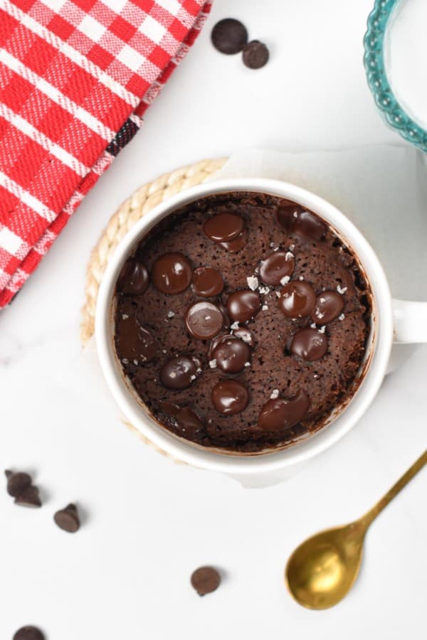 Healthy Mug Cake (100 Calories, No Sugar) - The Conscious Plant Kitchen