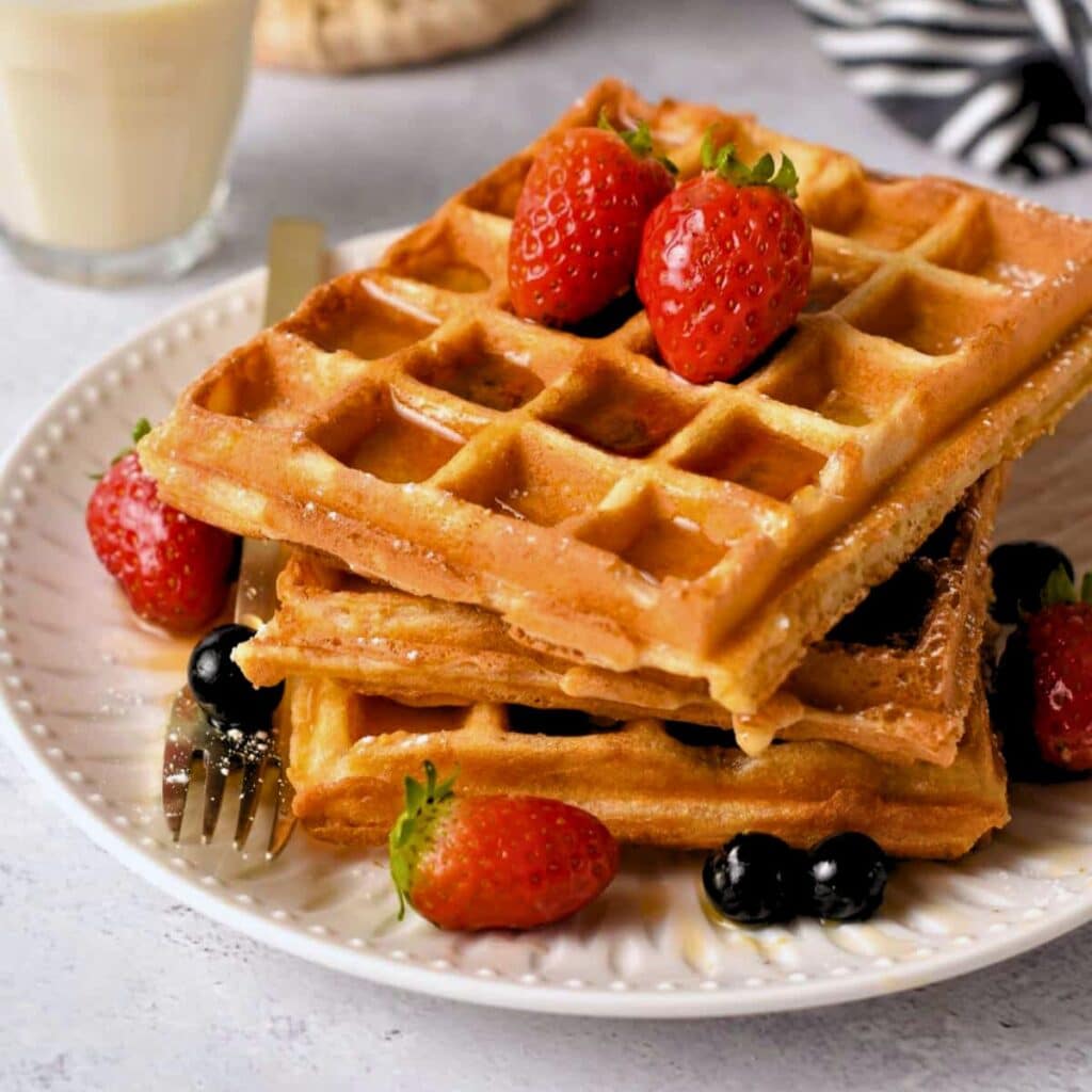 Vegan Protein Waffles (8.5g Protein) - The Conscious Plant Kitchen
