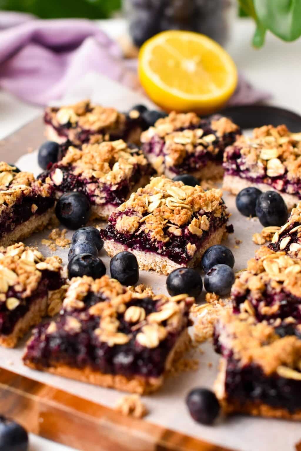 Vegan Blueberry Breakfast Bars - The Conscious Plant Kitchen