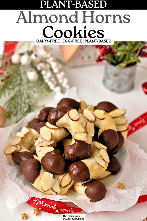 Almond Horns Cookies (4 Ingredients, No Eggs, No Dairy) - The Conscious ...