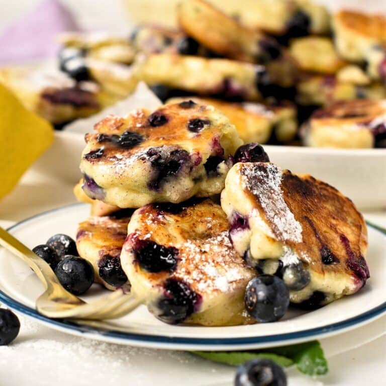 Blueberry Fritters (5 Ingredients, Healthier) - The Conscious Plant Kitchen