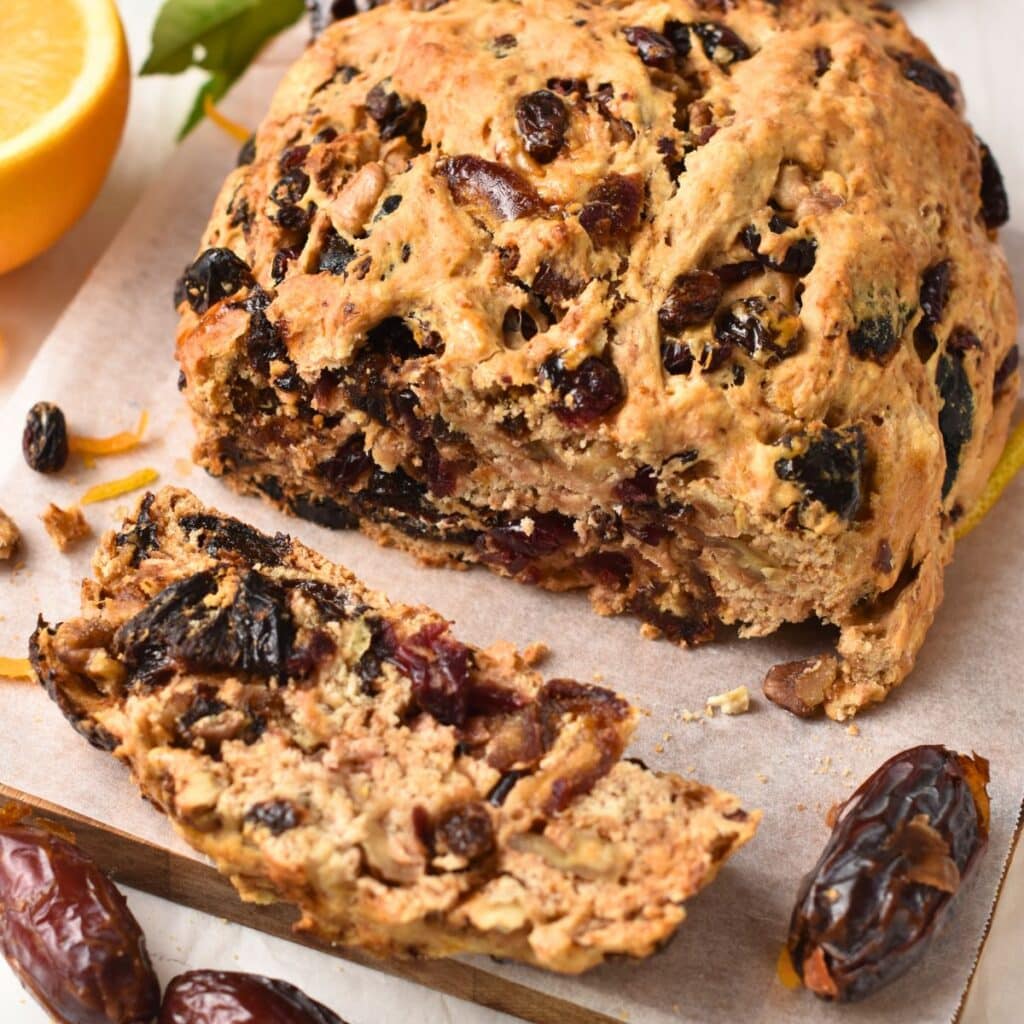 Dried Fruit Bread (No Added Sugar, 10-Min Prep) - The Conscious Plant ...