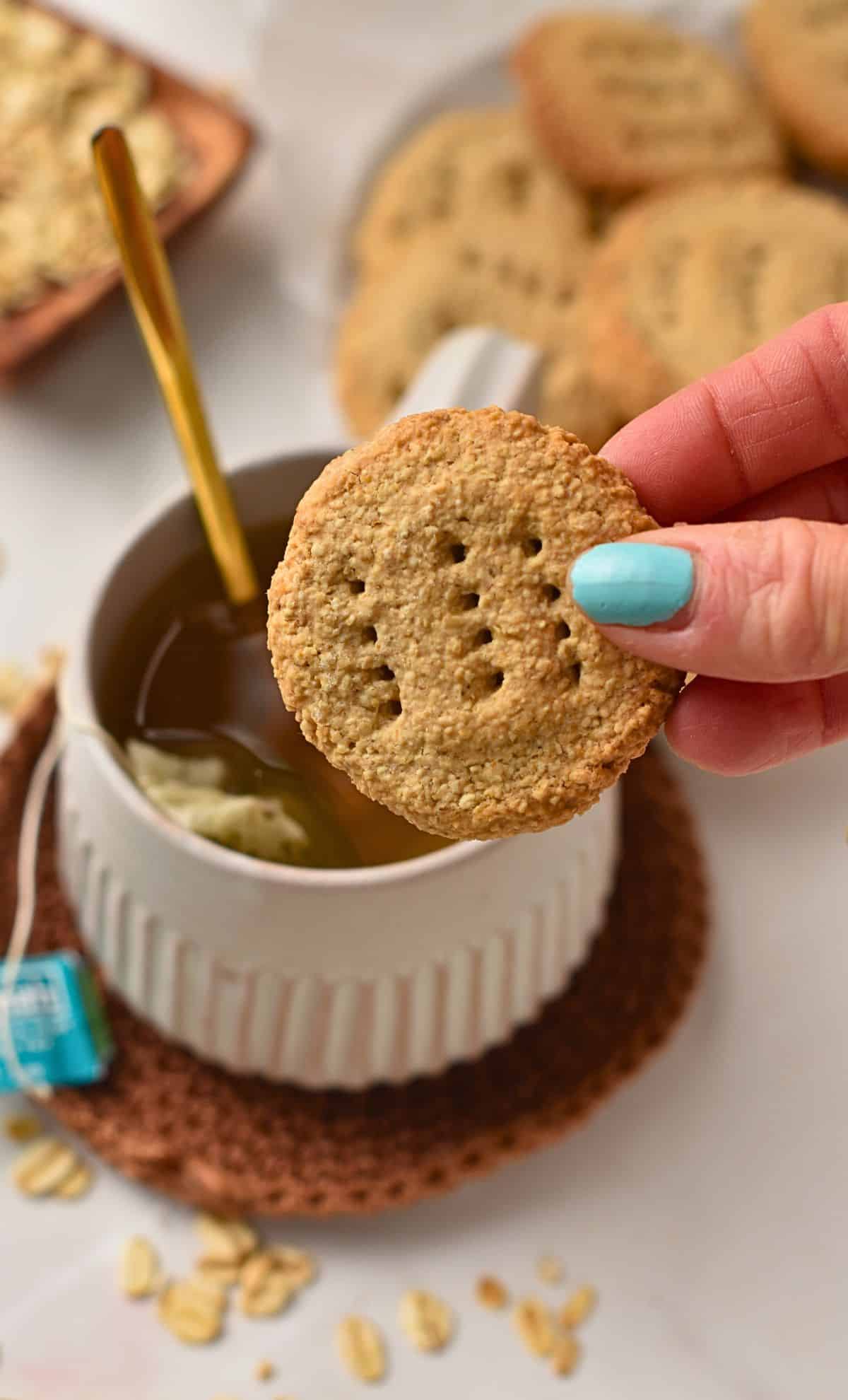 Oat Flour Shortbread Cookies (4 Ingredients) - The Conscious Plant Kitchen