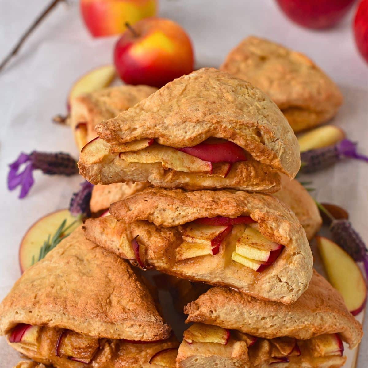 Apple Pie Scones (No Oil, Healthy, 5 Ingredients) - The Conscious Plant ...