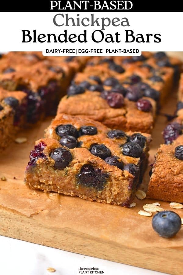 Chickpea Blended Oat Bars (9.5g Protein, Egg-Free, Dairy-Free) - The ...