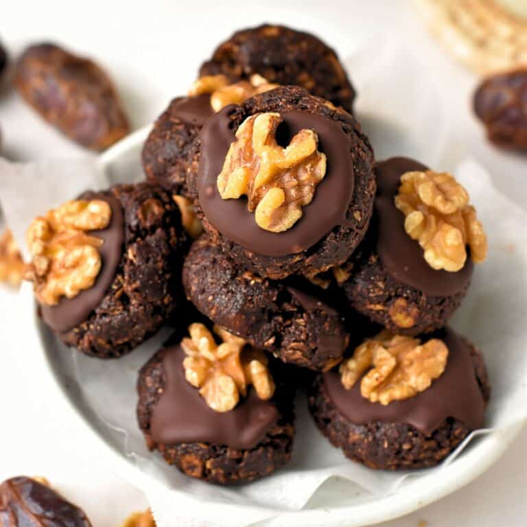 No-Bake Afghan Cookies (No Refined Sugar) - The Conscious Plant Kitchen